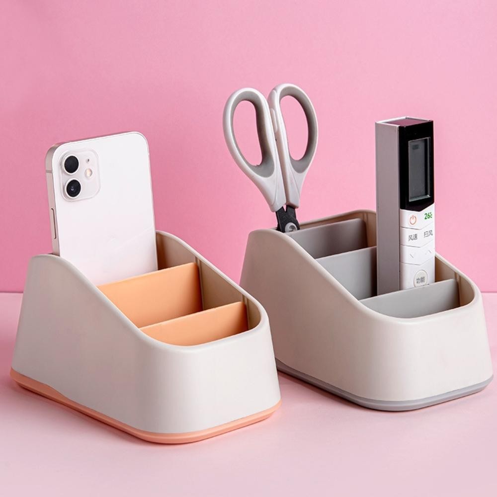 Remote Control Holder with 4 Compartments,TV Remote Caddy/Box/Tray ...