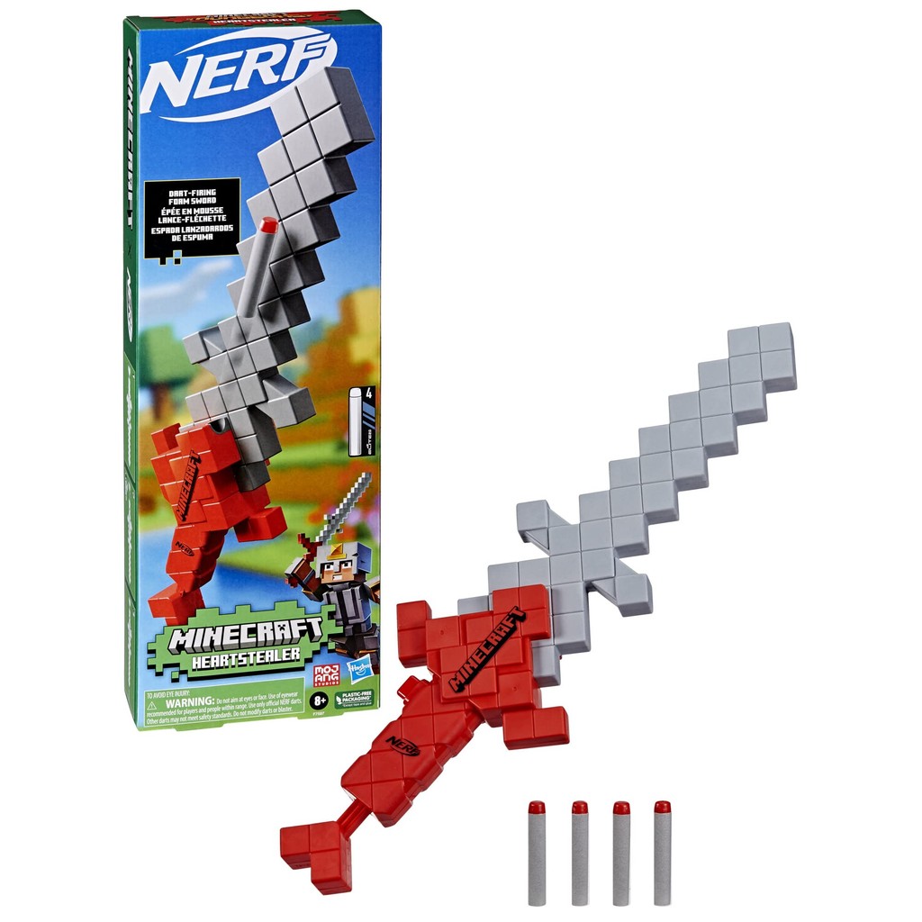 HASBRO Nerf Minecraft HEARTSTEALER Heartstealer, Sword-type blaster, 4 ...
