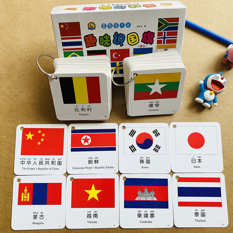 Toddler World National Flag Cards 108pcs Children Baby Early Education ...