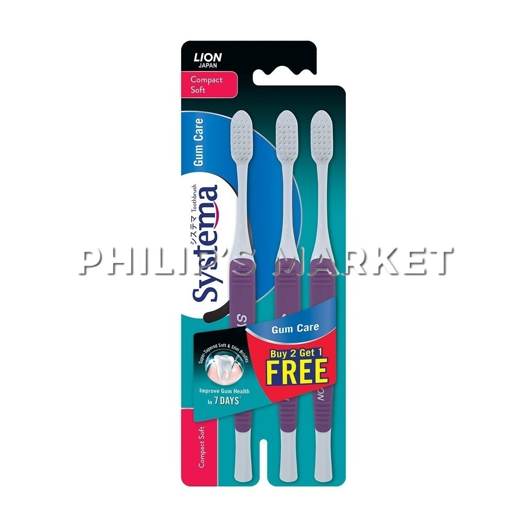 Systema Gum Care Toothbrush Compact Head Soft 3pcs | Shopee Singapore