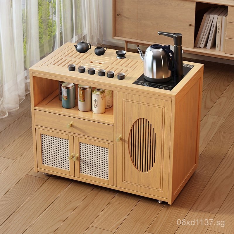 Tea Table Mobile Tea Set Integrated Tea Cabinet Tea Cart Set Tea Table ...