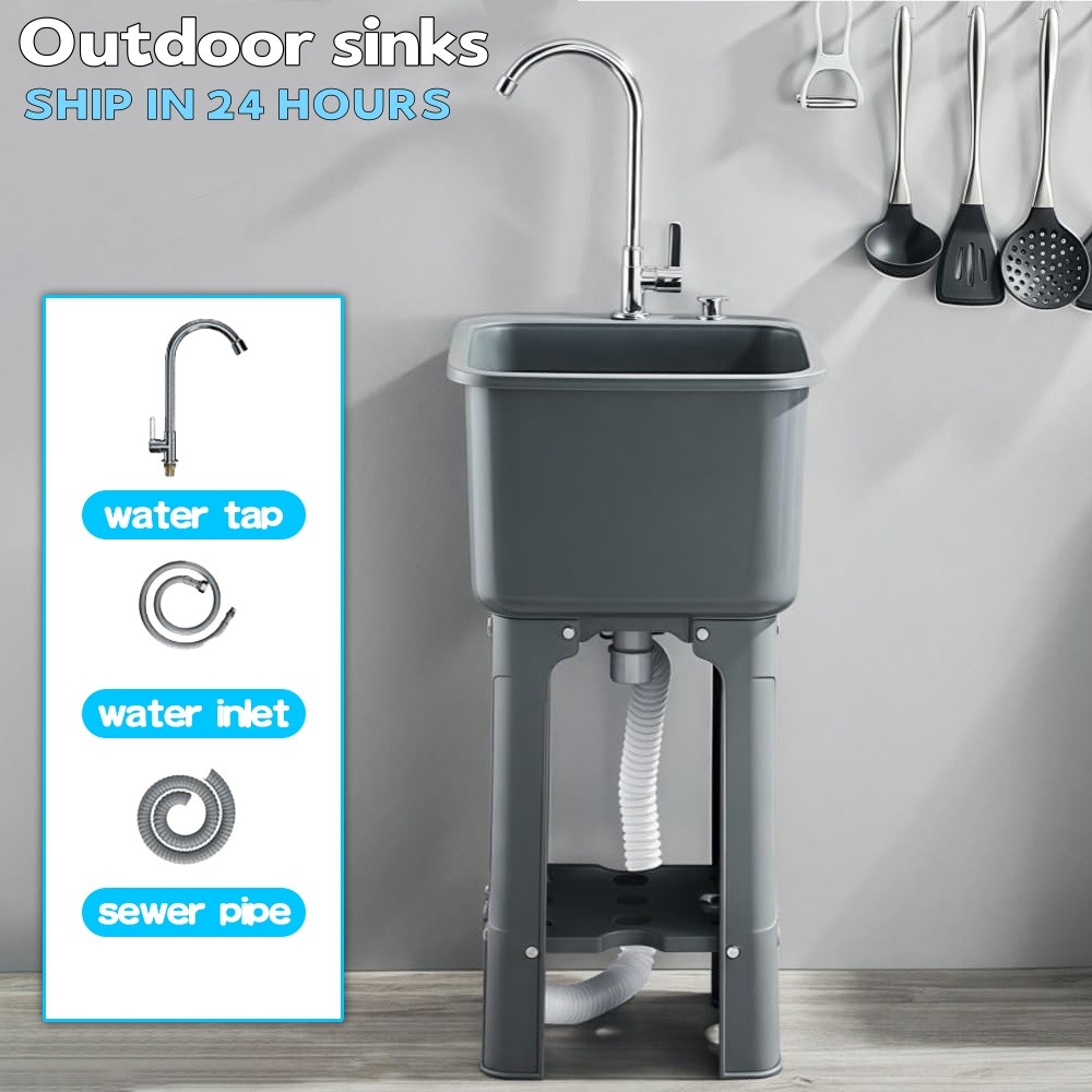【SG SELLER】Multifunctional Free Standing Washing Hand Sink Outdoor ...