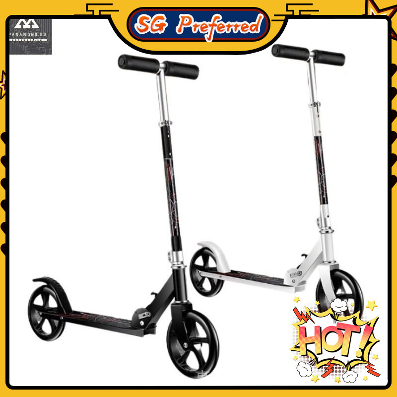 Foldable Kick Scooter For Kids And Adults- Adjustable Height-Large ...
