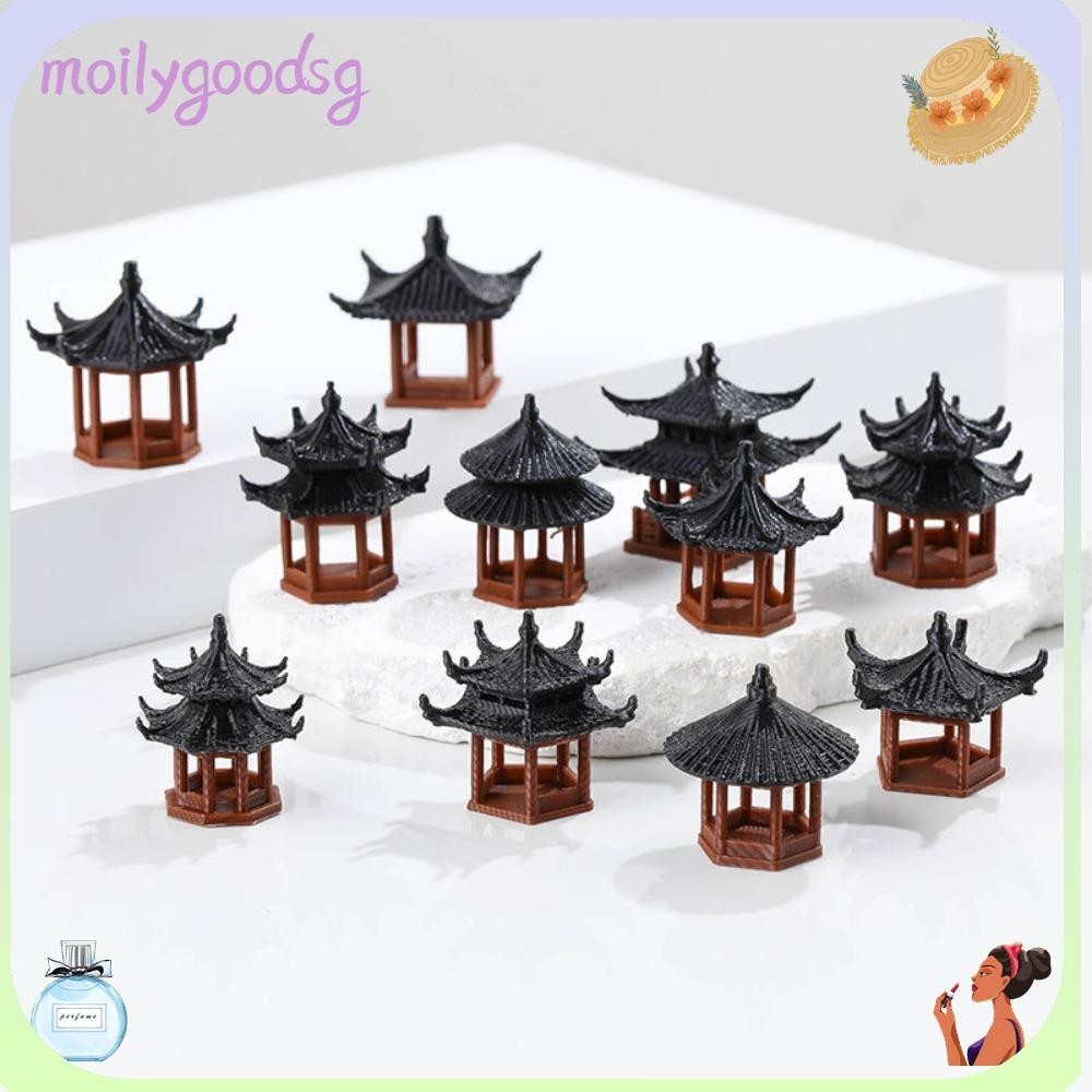 MOILYGOODSG Micro Landscape Hexagonal, Miniature Decor Mini Pagoda ...