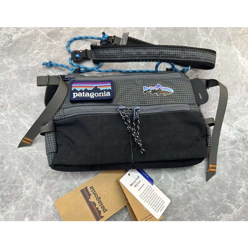 Patagonia sling bag Multifunctional Lightweight Waterproof Plaid Nylon ...