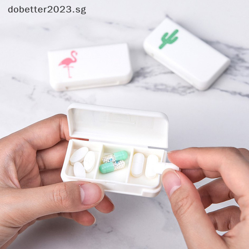 [DB] 3 Grids Mini Pill Case Plastic Travel Medicine Box Cute Small ...