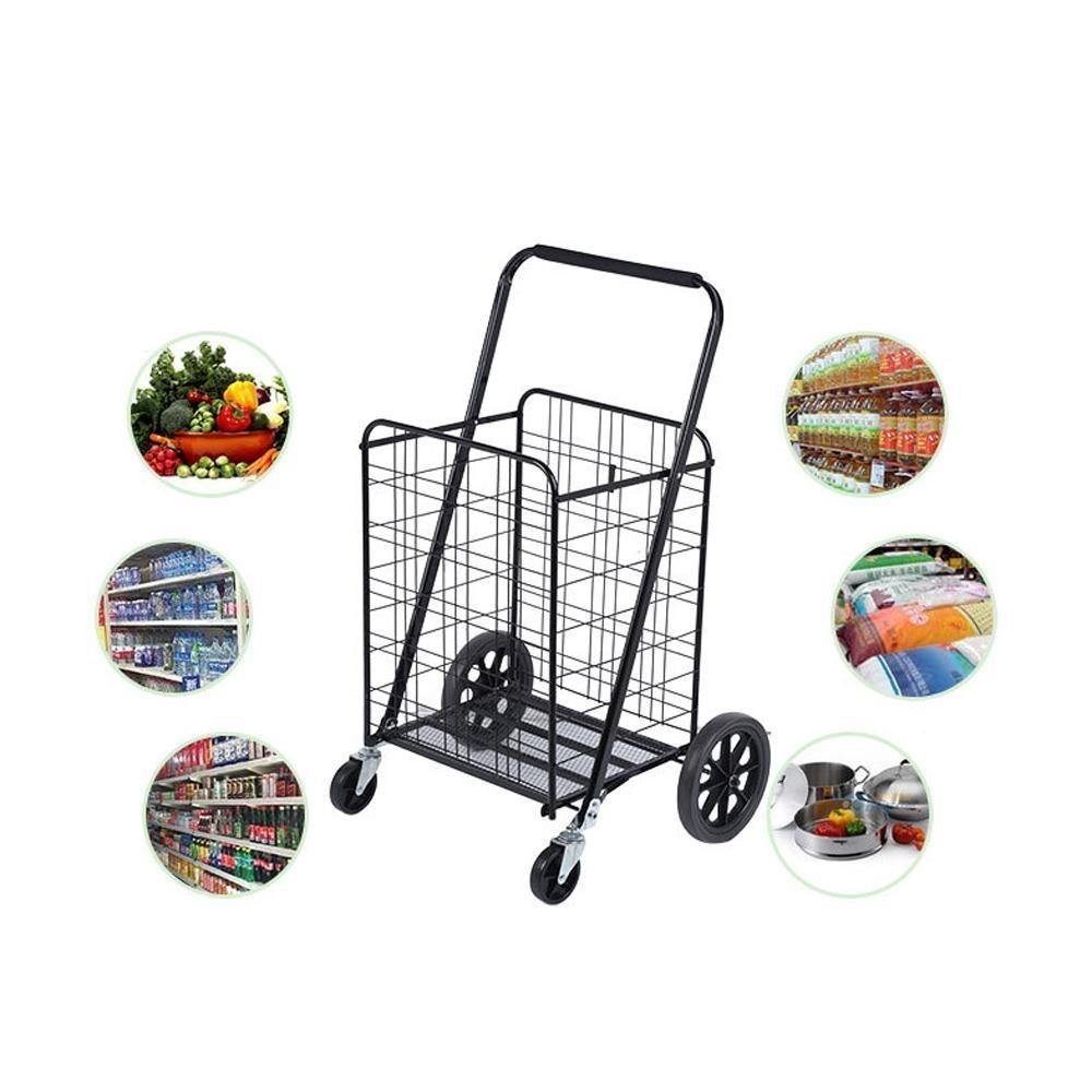 Aluminium Foldable Large Capacity Grocery Shopping Cart Heavy Duty ...