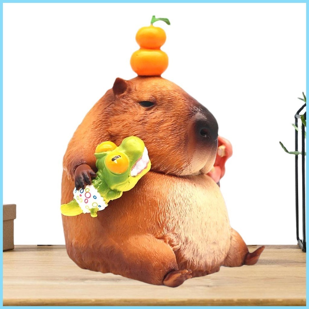 Capybara Statue Capybara Decoration Model Sculpture Hand Painted Toy ...