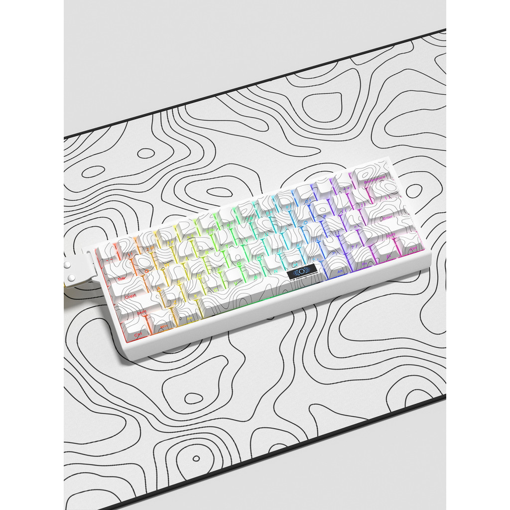 Contour Line Theme Side Carving Transparent Keycap Original Height ...