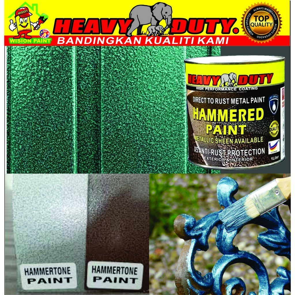 1L ( 1 LITER ) HAMMERED PAINT ( METALLIC PAINT HEAVY DUTY ) HAMMERTONE ...