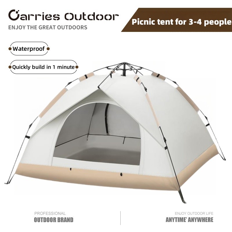 3-4 People Automatic Camping Tent - Instant Tent for Outdoor Camping ...