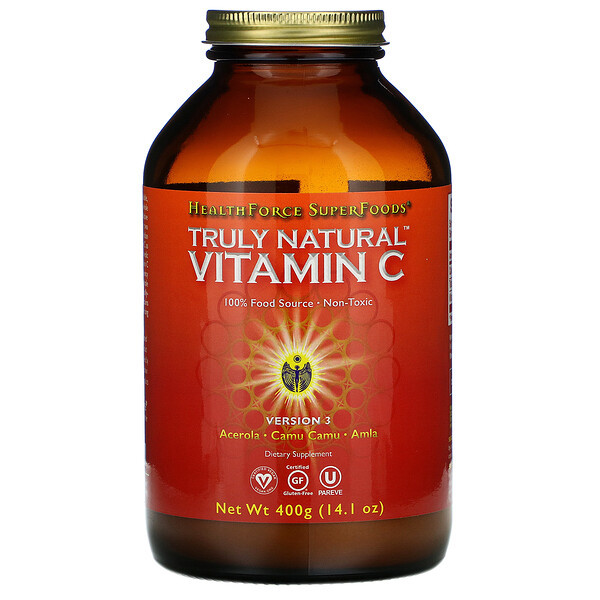 HealthForce Superfoods, Truly Natural Vitamin C, 14.1 oz (400 g ...