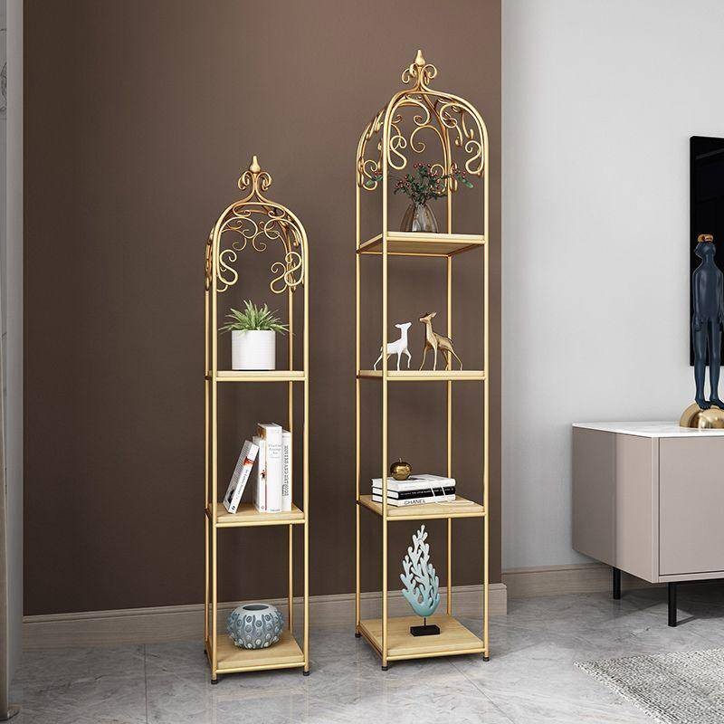 Nordic iron bird cage shelf floor flower shelf living room multi-layer ...