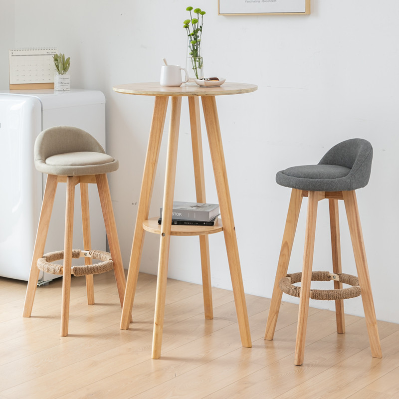 Household Bar Table Small Round Table Simple Balcony Coffee Hall Chair ...