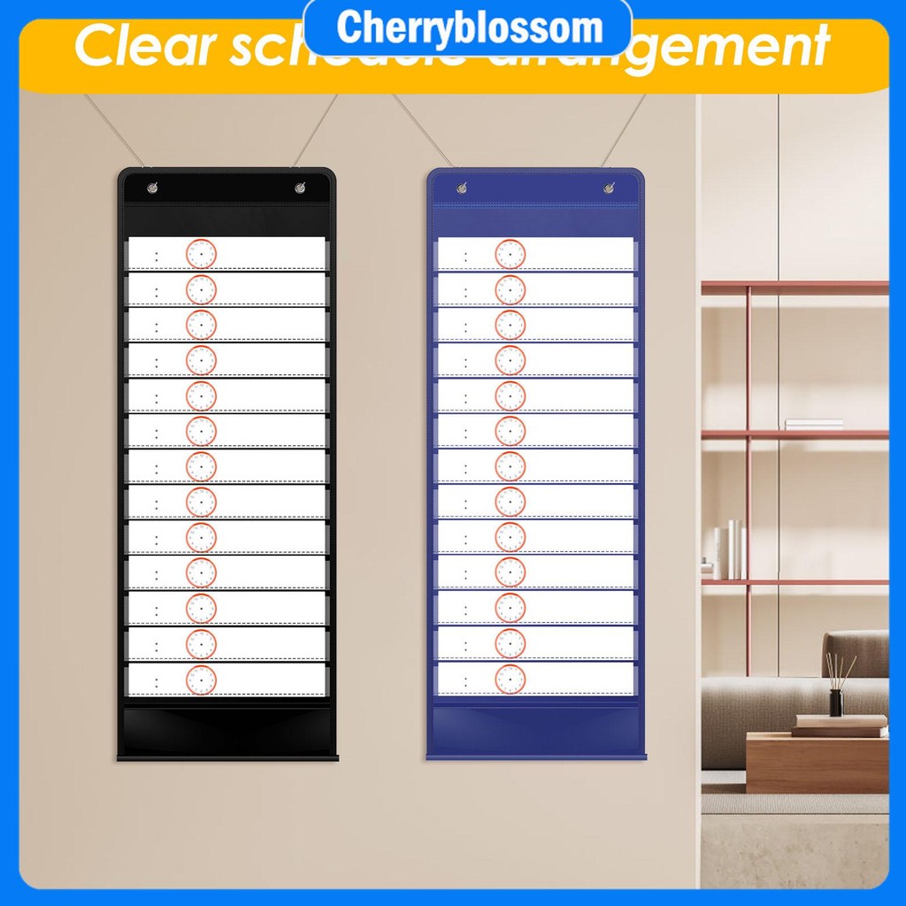 Daily Schedule Pocket Chart Scheduling Pocket Chart with 18 Reusable ...