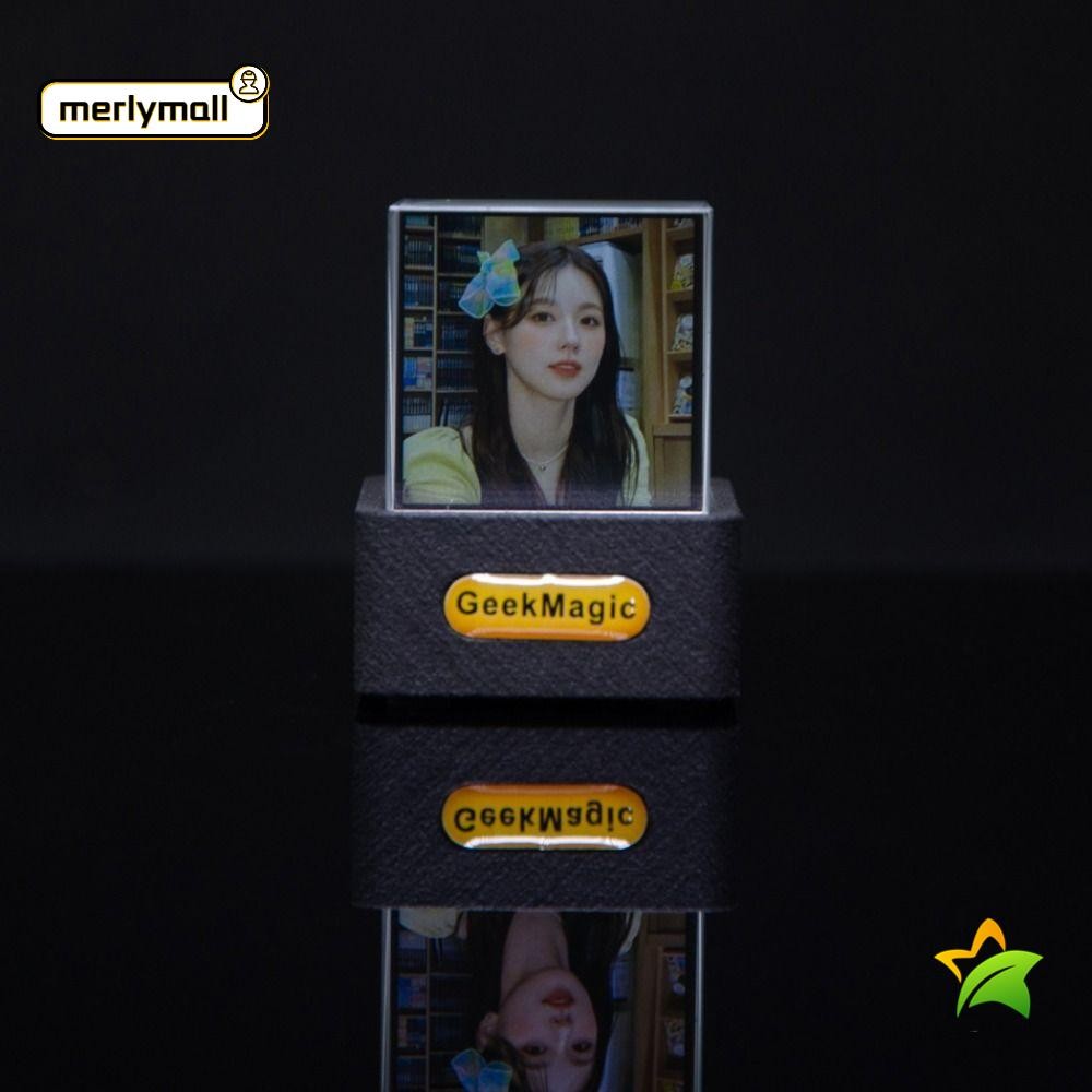 MERLYMALL Digital Clock, Crystal Cube Holographic GeekMagic GIFTV Smart ...