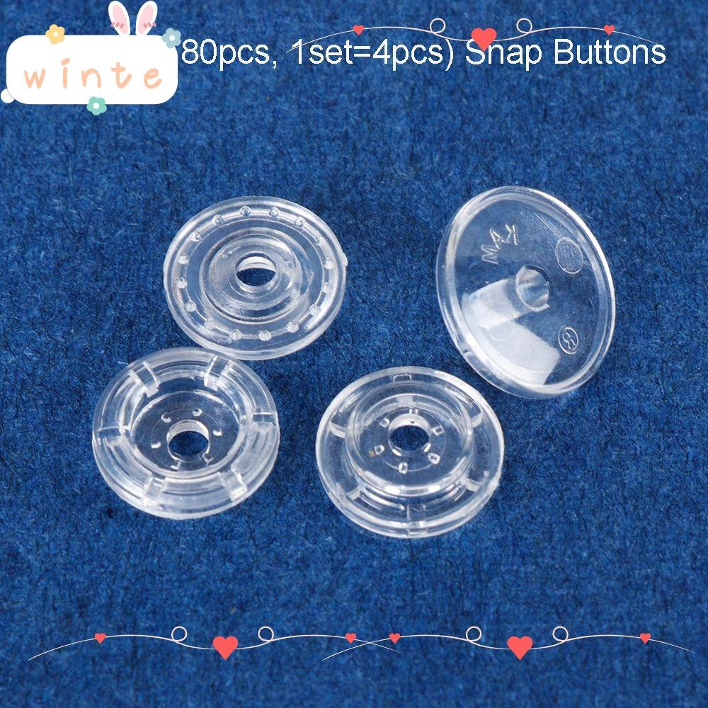 WINTE 45sets(180pcs) Snap Buttons Sewing Accessories Plastic Stud Press ...