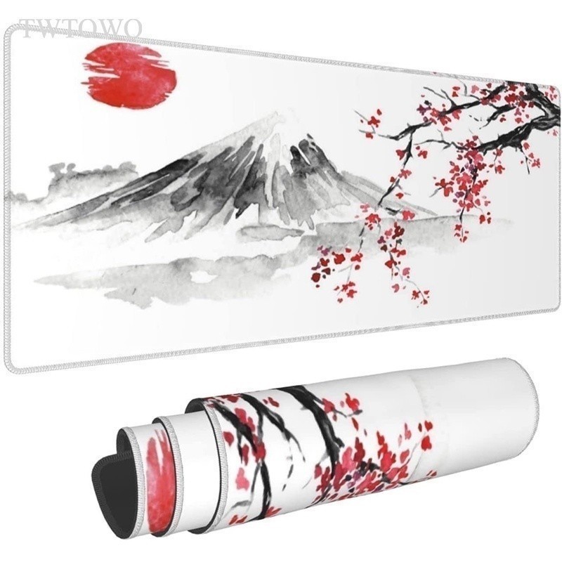 Mount Japanese Style Fuji Cherry Blossoms Sakura Mouse Pad Gamer XL ...