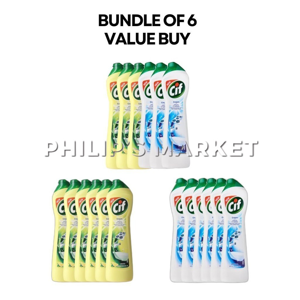(Bundle of 6) Cif Cream Multi-Purpose Multi-Surface Cleaner With ...