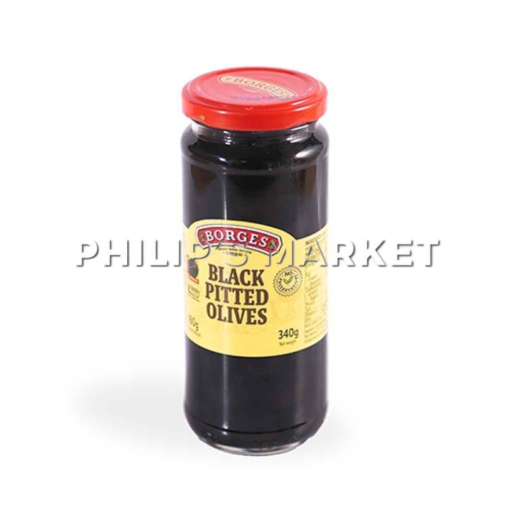 Borges Pitted Black Olives 340g | Shopee Singapore