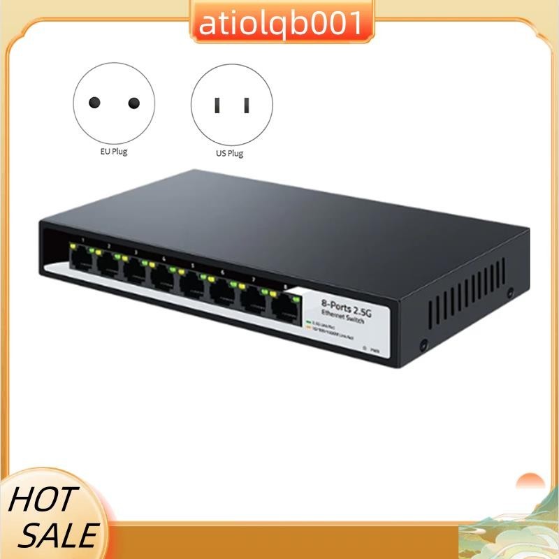 8 Port 2.5GbE Ethernet Switch Unmanaged 2.5G Network Switch Fanless ...