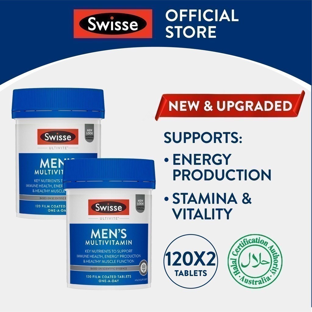 [EXP 30 Apr 2026] [Twin Pack] Swisse Ultivite Men's Multivitamin 120 Tabs | Shopee Singapore