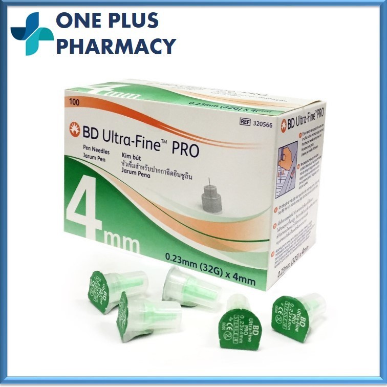 BD Ultra-Fine Pro Pen Needles 4mm (32G) 100s [EXP 02/2028] | Shopee ...