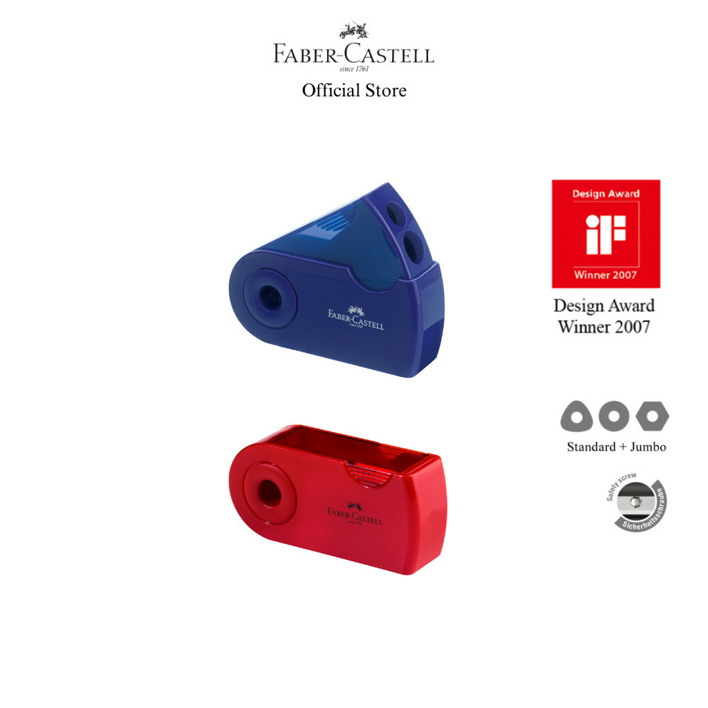 Faber-Castell Dual Hole Sleeve Sharpener - Perfect sharpener for ...