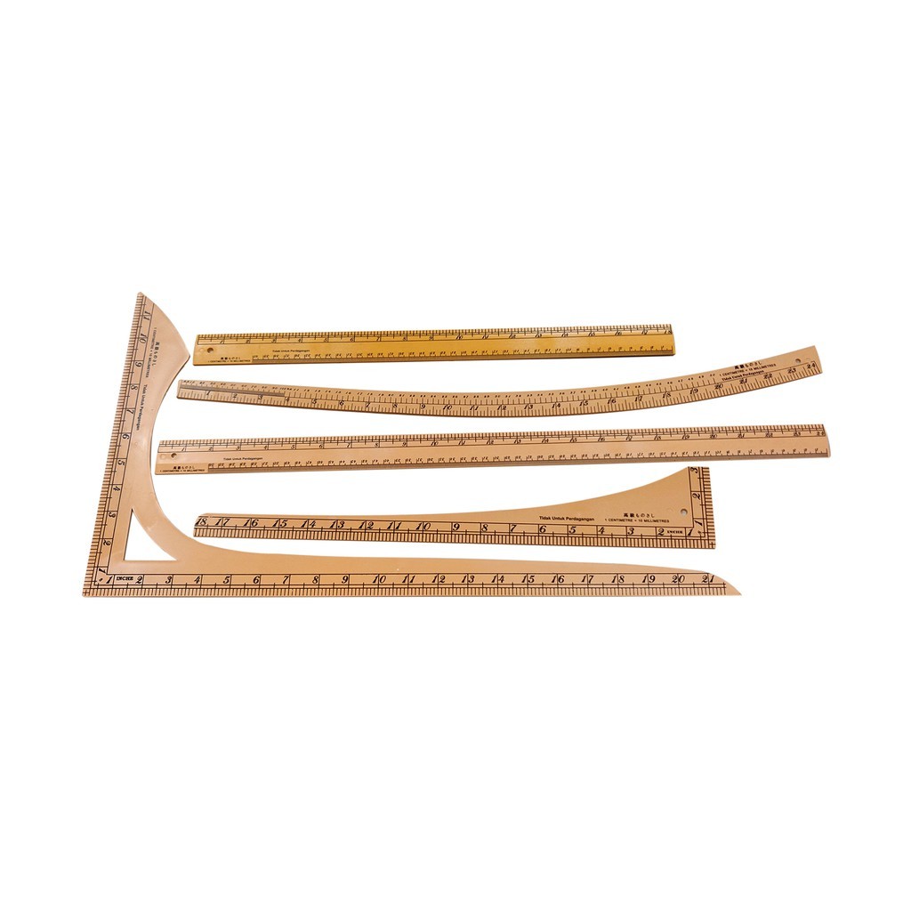 Pembaris Plastik Tukang Jahit (5pcs) - Tailoring Plastic Ruler (5pcs ...