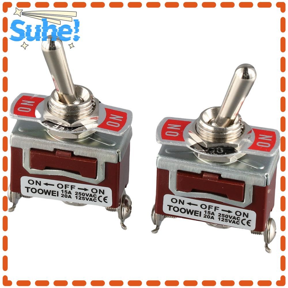 SUHE 2Pcs Toggle Switch, 250V 3 Position Rocker Toggle Switch, Heavy ...