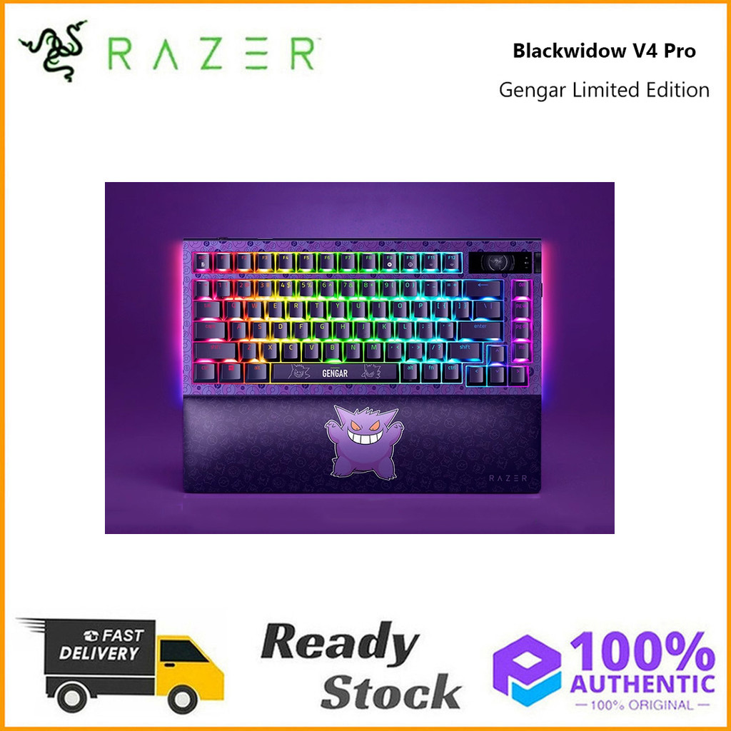 Original Razer Blackwidow V4 Pro - Gengar Limited Edition Mechanical ...