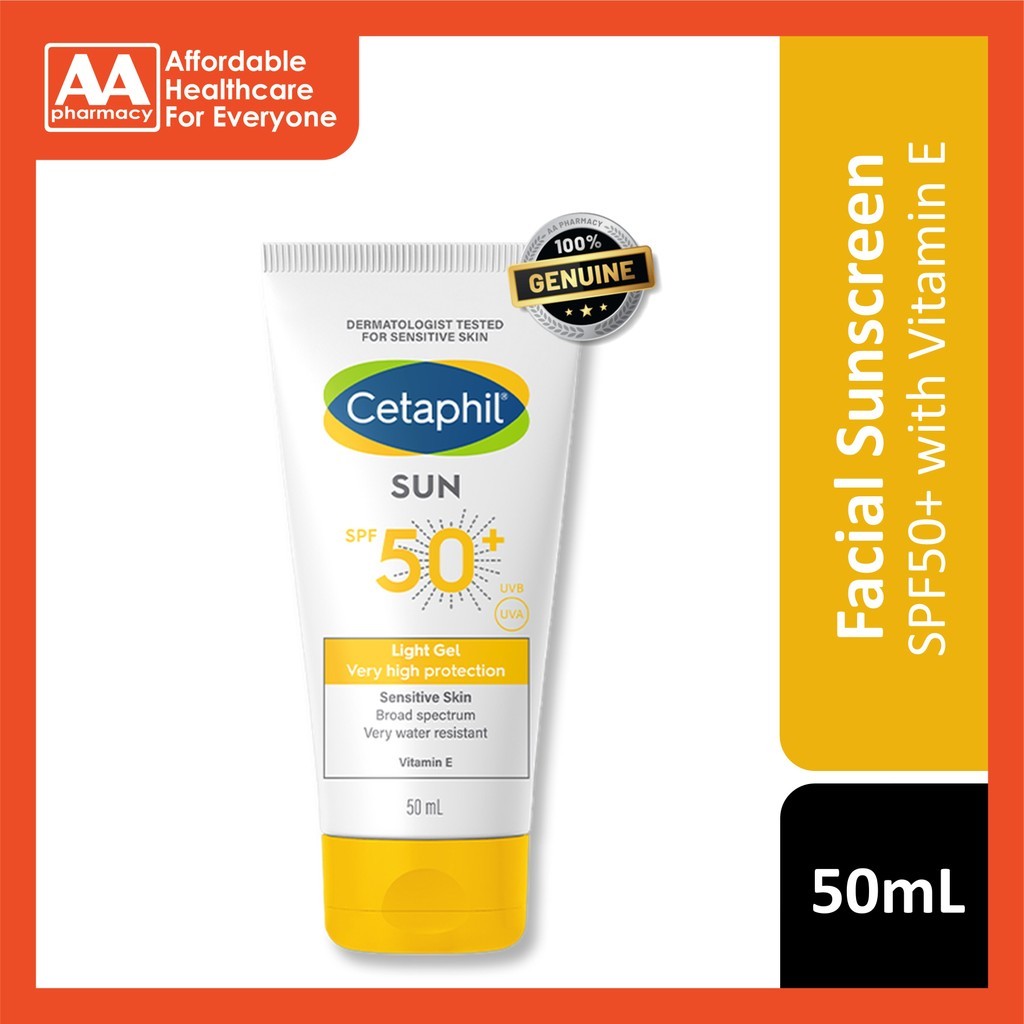 Cetaphil Sun SPF 50+ Light Gel Sunscreen 50mL | Shopee Singapore