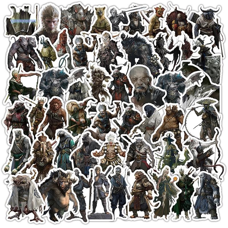 [AuspiciousS] 50Pcs 3A Game Wukong Game Sticker Cartoon Toy DIY Phone ...