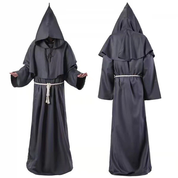 Halloween cosplay Costume Medieval Monk Costume Monk Robe Wizard ...