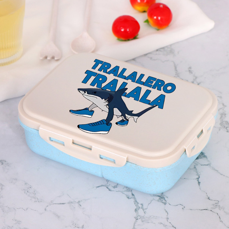 New Italian Brainrot Bento Lunch Box Tralalero Tralala Printed Food ...