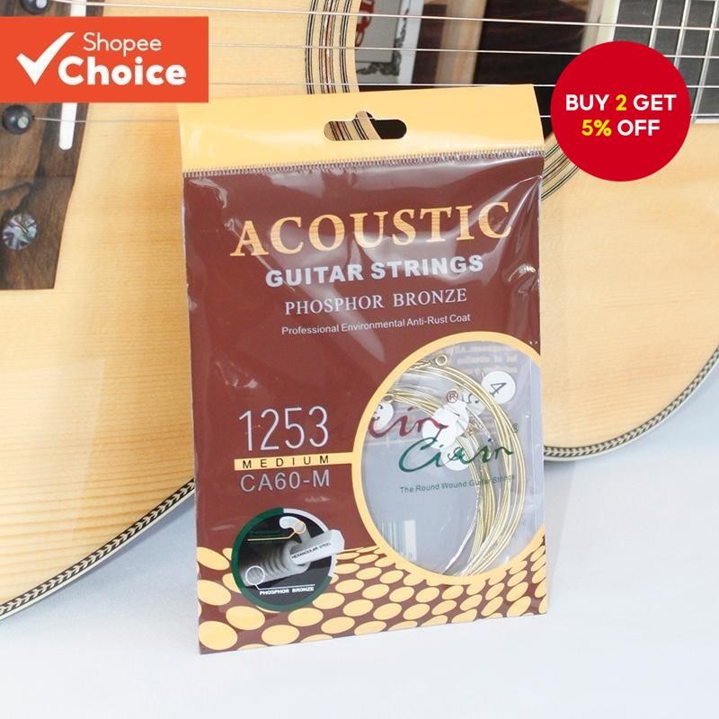 6 Pieces/Set Acoustic Guitar Strings, Two Types Of Folk Guitar Strings ...