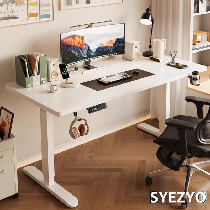Syzzyo Height Adjustable Table Solid Wood Intelligent Electric Lifting ...