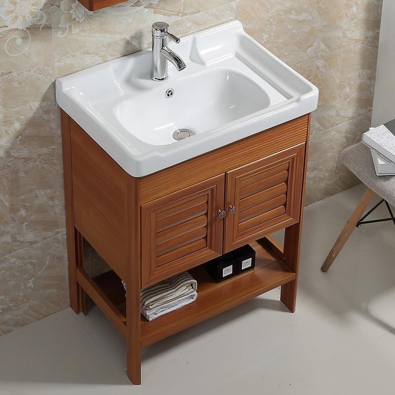 J-H/ Small Apartment Floor-Standing Wash Basin Cabinet Combination ...