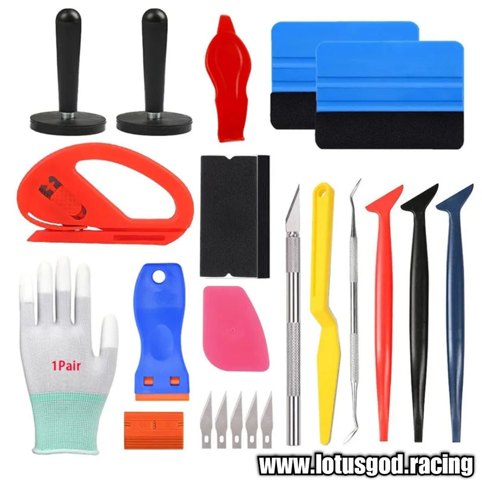 20 Pieces Vinyl Wrap Tool Kit Felt Squeegee Scraper Craft Cutter Magnet ...