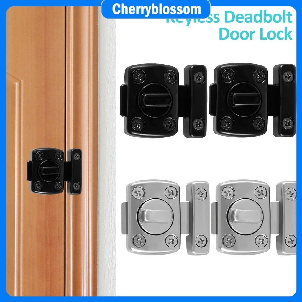 2Pcs Rotary Bolt Latch Keyless Gate Slide Lock Latch Safety Door Latch ...