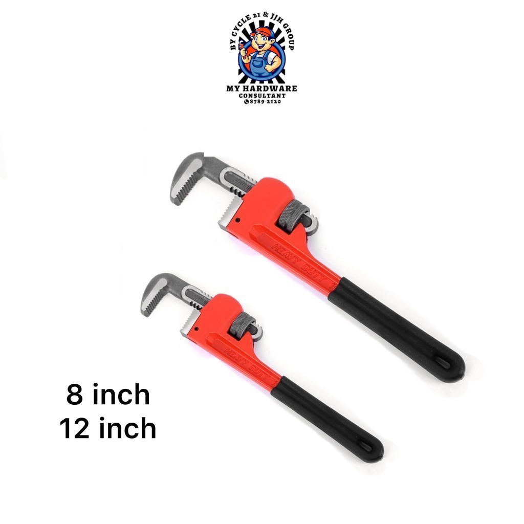 SG FAST DELIVERY Pipe Wrench Heavy Duty Adjustable Clamp Opening ...