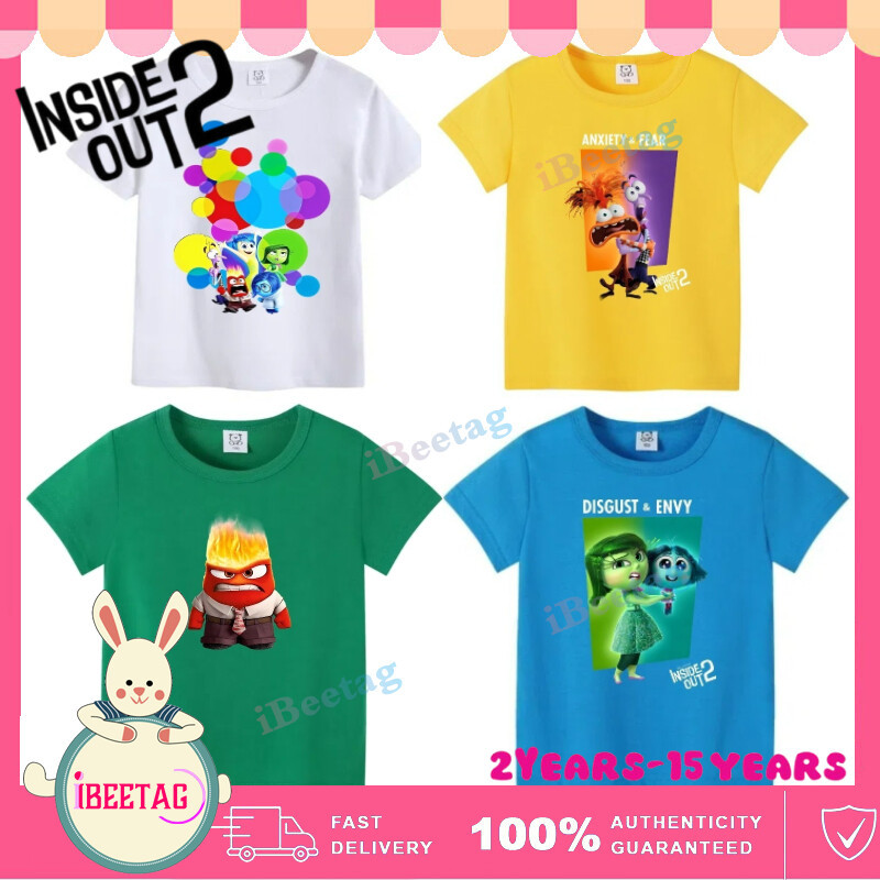 New Movie Inside Out 2 Joy/Disgust/Anger/Anxiety/Sadness T-shirt Kids ...