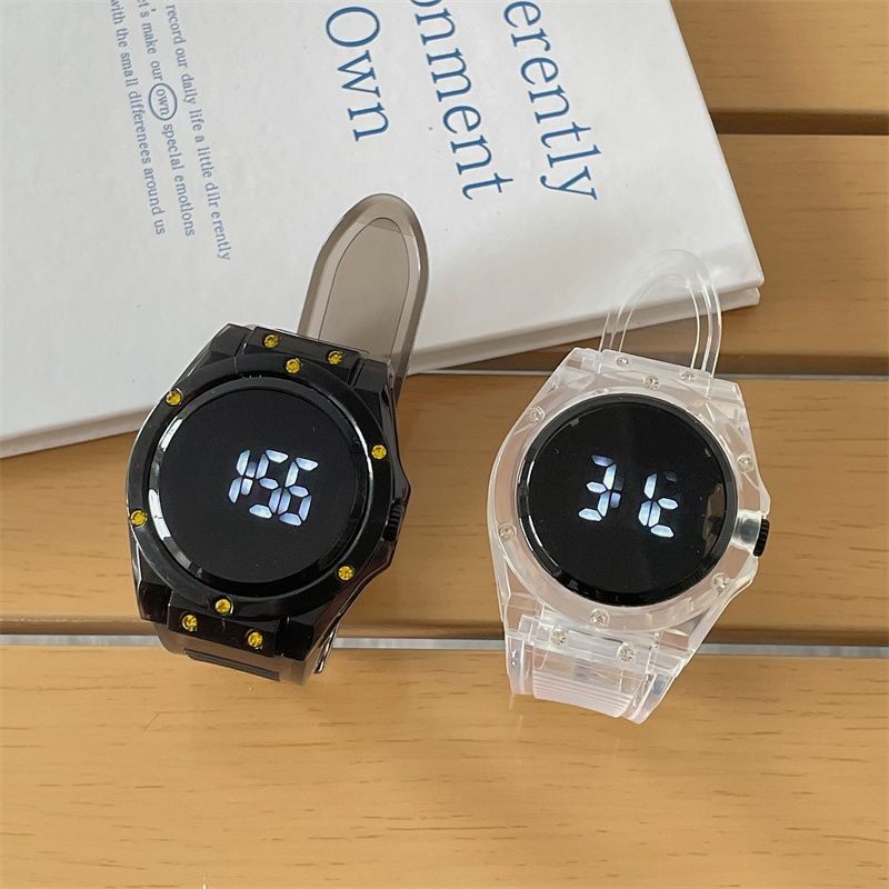LED Black and White Digital Electronic Watches Men's and Women's ...