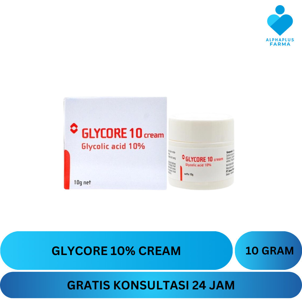 HITAM Glycore 10 CREAM 10gr/GLYCOLIC ACID 10%/whitening Skin CREAM ...