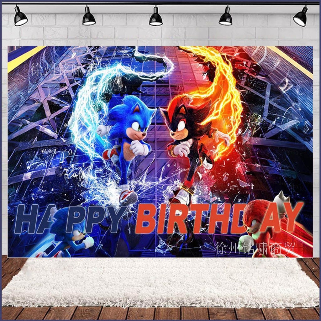 YE Anime Sonic Game Theme decoration Celebrate birthday Party Photo ...