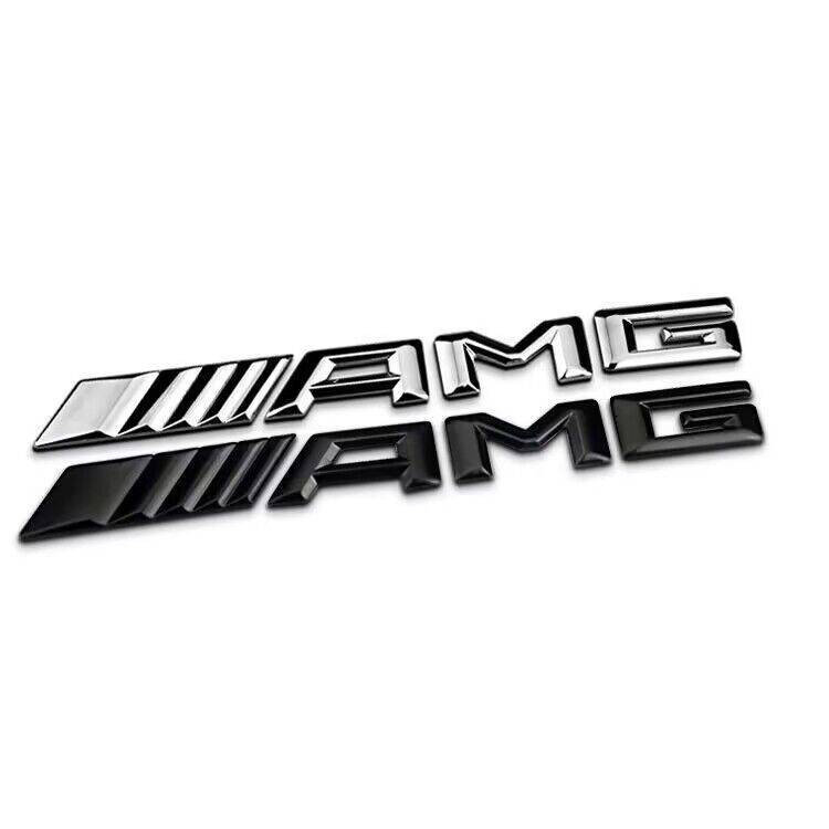 Mercedes-benz Metal Car Logo Sticker Mercedes-Benz Modified AMG Car Logo E200SLKGLK Unique Car ...