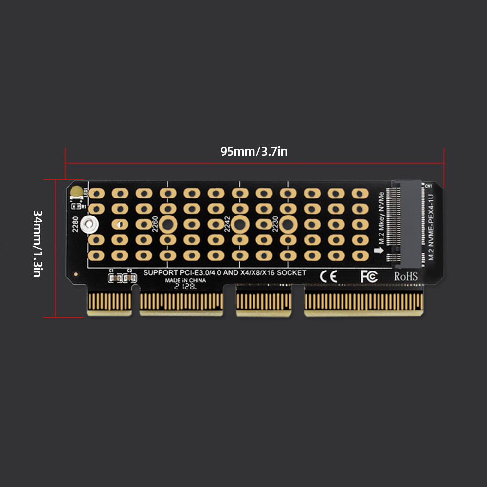 M2 NVME Adapter Card M.2 M-Key Accelerator Card SSD To PCIE4.0 for 2230 ...