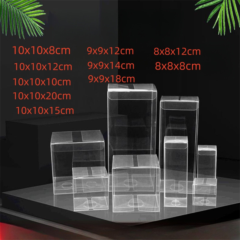 10pcs PVC transparent rectangular plastic packaging box with figurine ...