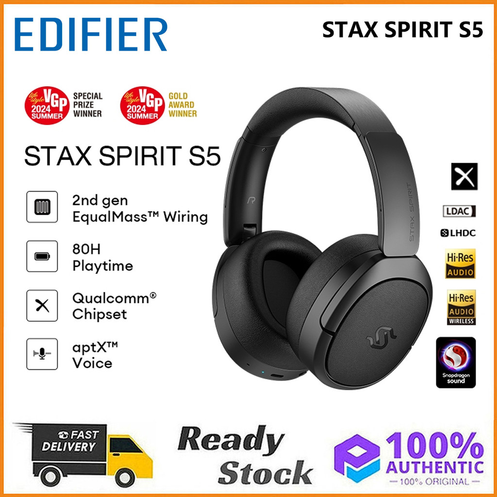 EDIFIER STAX SPIRIT S5 Planar Magnetic Headphones Bluetooth V5.4 Over ...