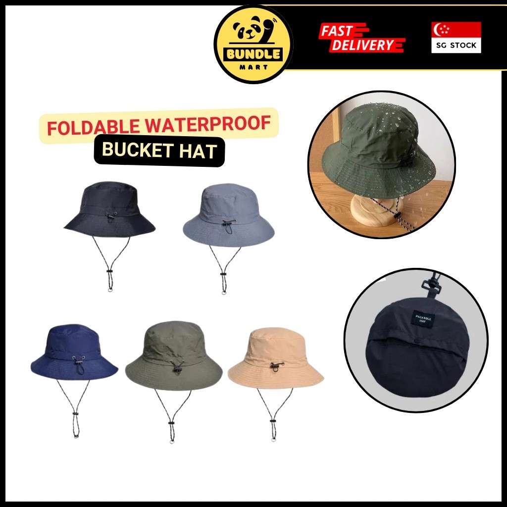 (BundleMart) Foldable Bucket Hat Waterproof Sun Protection Outdoor ...